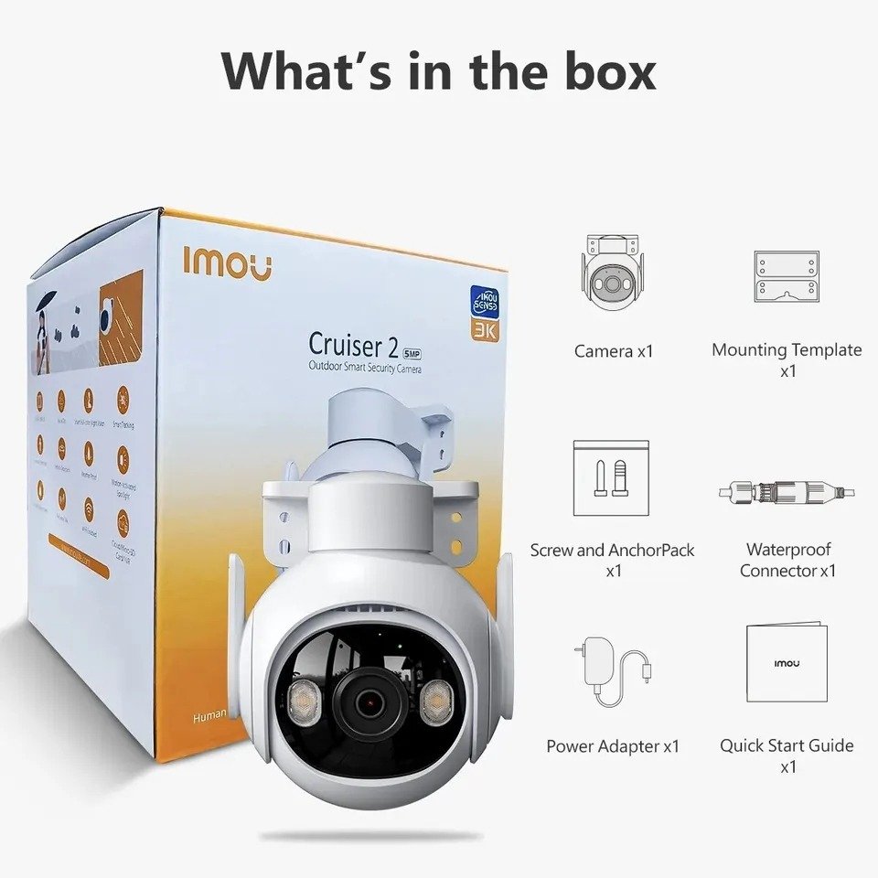 IMOU Cruiser 2 PTZ Wifi 6 IP 3MP Camera Outdoor IP66 Weatherproof Color ...